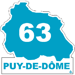 Autocollant 63 département du Puy de Dôme - Autosignalétique