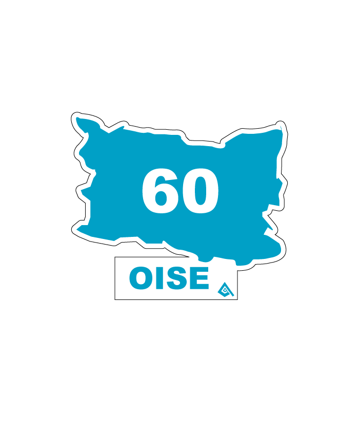 Autocollant 60 département de l'Oise - Autosignalétique