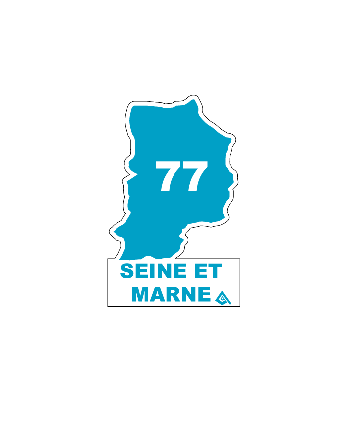 Autocollant 77 département de La Seine-et-Marne - Autosignalétique