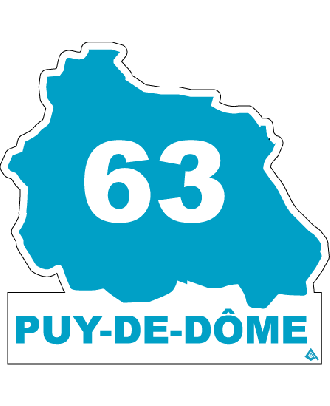 Autocollant 43 département de la Haute-Loire - Autosignalétique