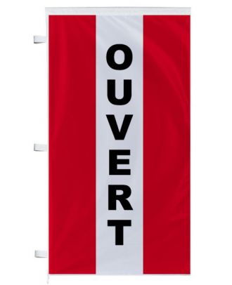 Drapeau Ouvert à bandes latérales - drapeaux et bannières automobiles : AS